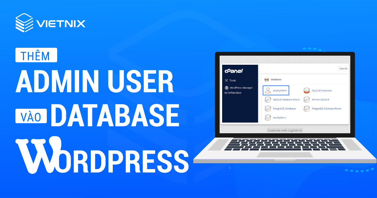 2 cách thêm admin user vào database WordPress