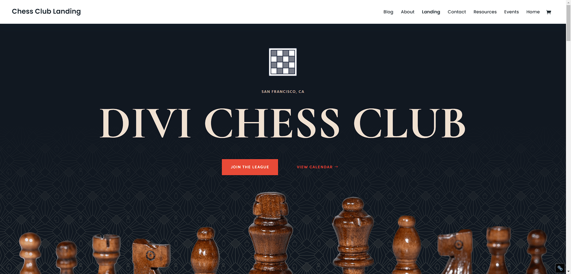 Theme WordPress Chess Club Landing Page - Vietnix
