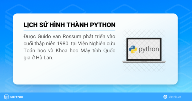 Tìm hiểu lịch sử hình thành Python - Học Lập trình Python