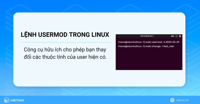 Cách dùng lệnh usermod trong Linux và 14 ví dụ chi tiết