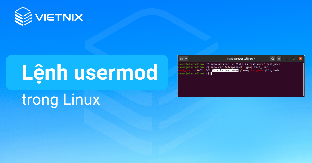 Cách dùng lệnh usermod trong Linux và 14 ví dụ chi tiết