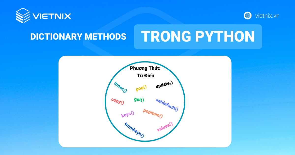 2025 | Tổng hợp danh sách Dictionary Methods trong Python