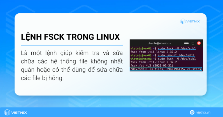 7 ví dụ áp dụng lệnh fsck trong Linux để kiểm tra hệ thống