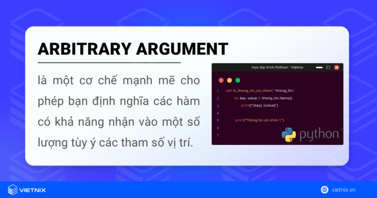 Arbitrary Arguments Trong Python
