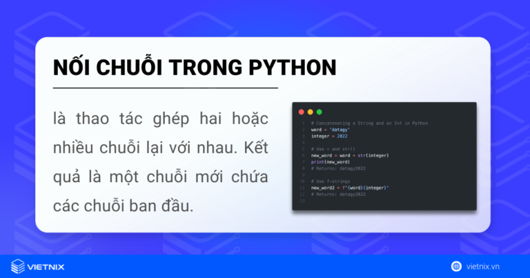 4 cách nối chuỗi trong Python