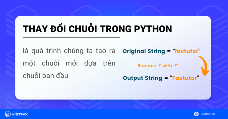 Thay đổi chuỗi trong Python