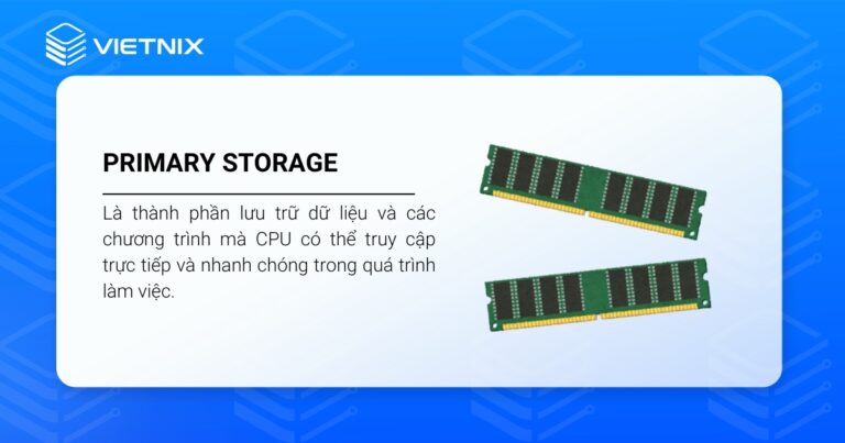 Primary Storage là gì? So sánh chi tiết với Secondary Storage
