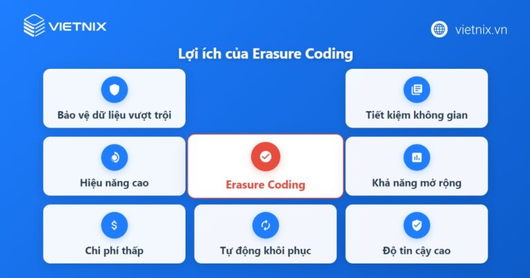 Erasure Coding là gì? So sánh Erasure Coding với RAID cụ thể