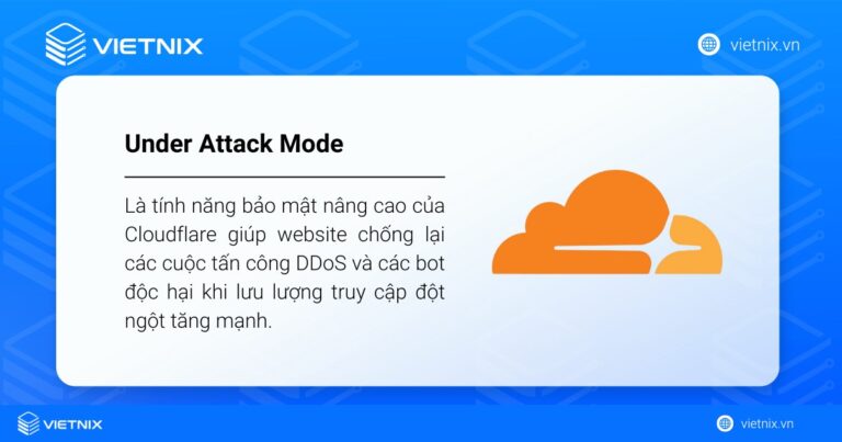 Hướng dẫn bật Under Attack Mode trên Cloudflare chi tiết