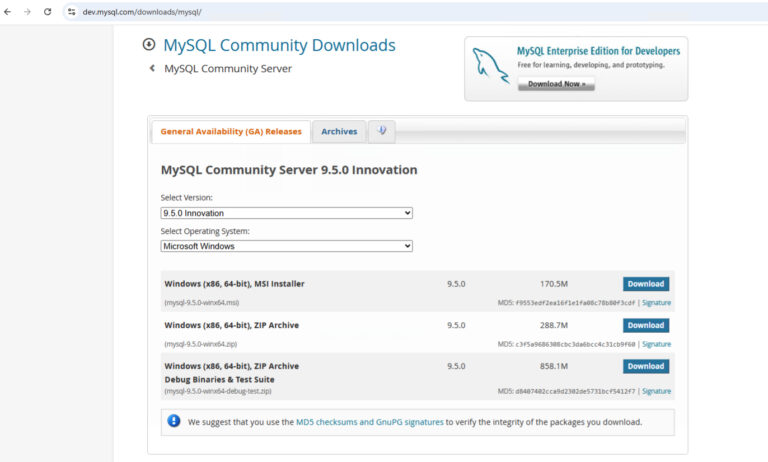 Cách cài đặt MySQL trên Windows Server chi tiết, nhanh chóng